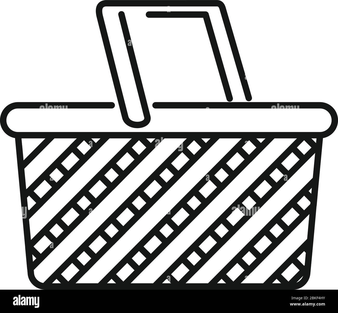 Camping basket icon. Outline camping basket vector icon for web design ...