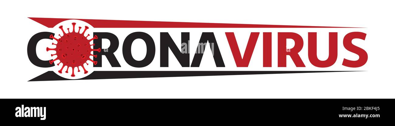 New Coronavirus Covid-19 concept design logo vector illustration Stock ...