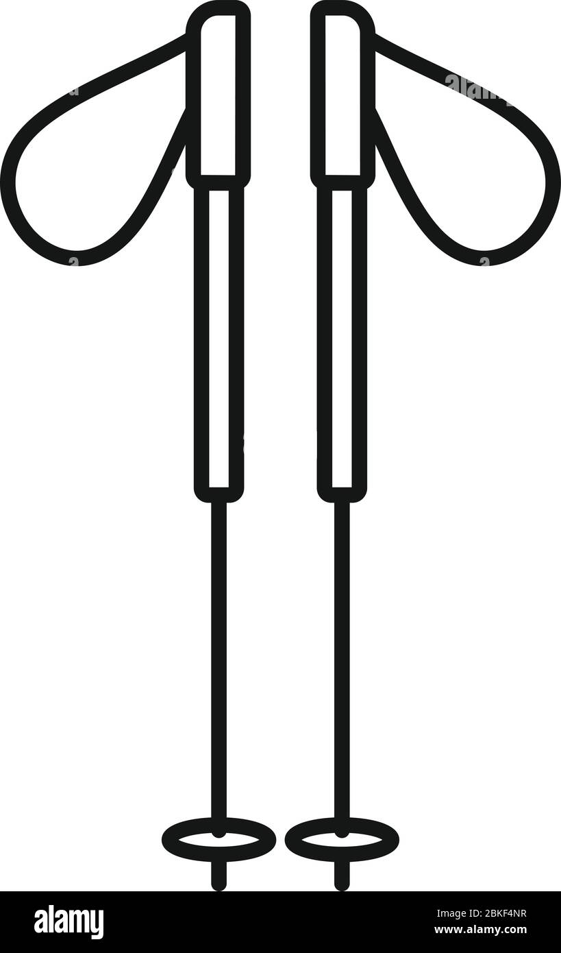 Hiking sticks icon. Outline hiking sticks vector icon for web design ...