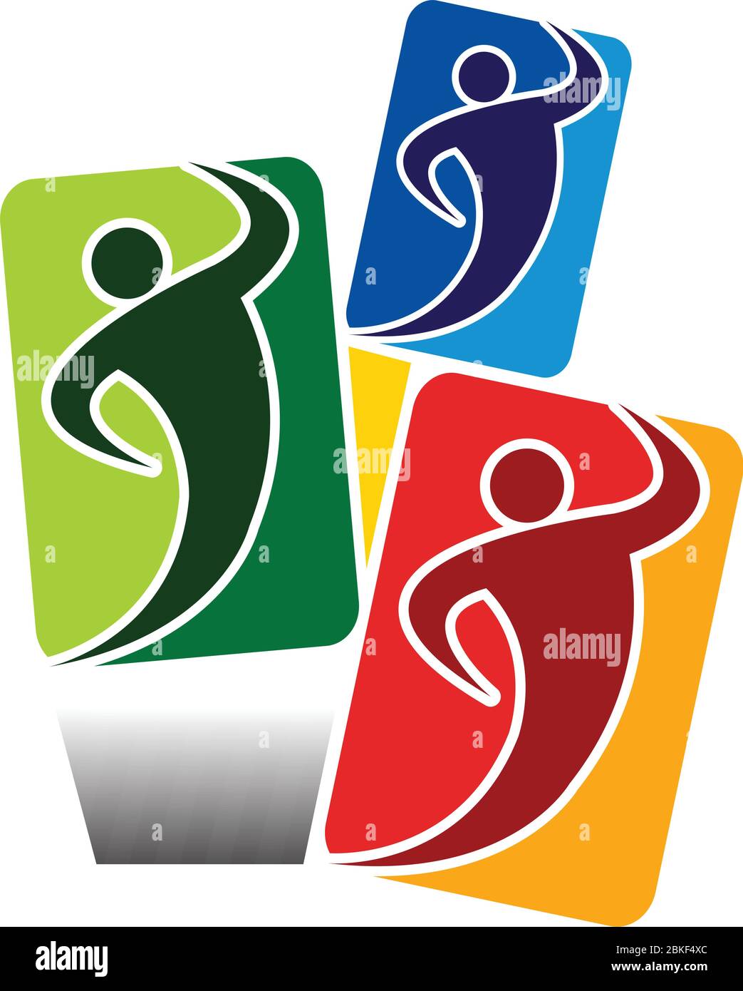 Illustration art of a human active logo with isolated background Stock ...