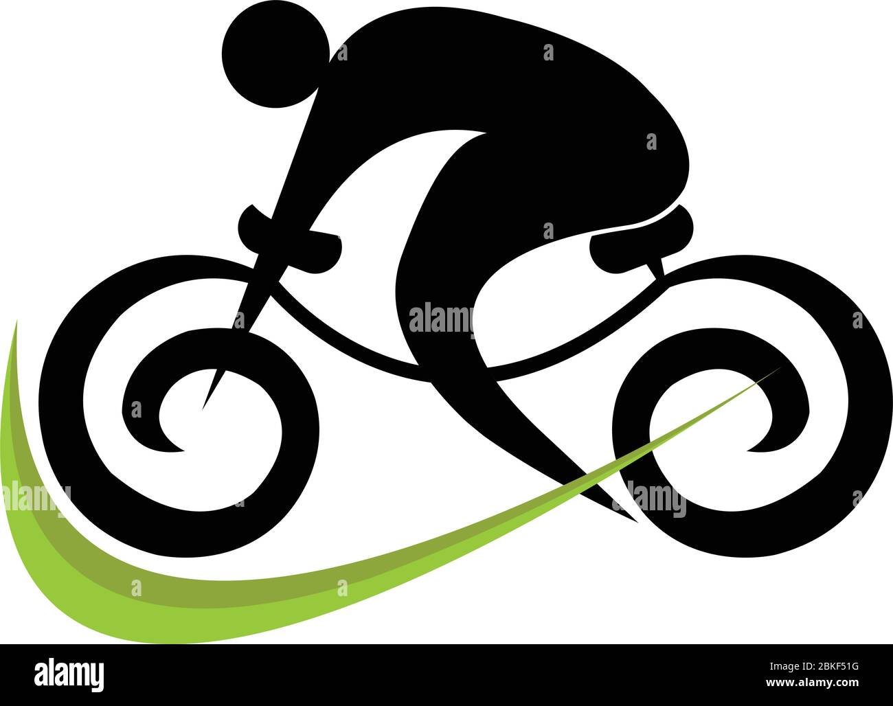 Illustration art of a fast cycle logo design with isolated background ...