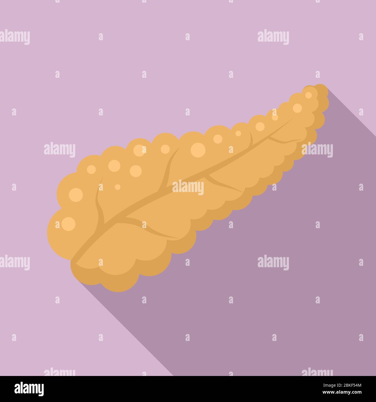 Diabetes pancreas ill icon. Flat illustration of diabetes pancreas ill ...