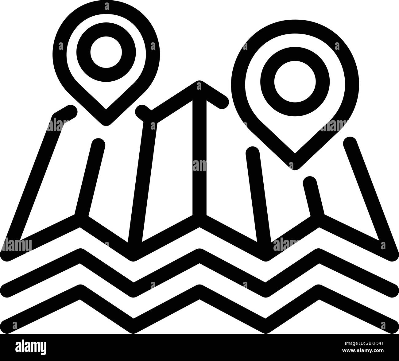 Point on the map icon, outline style Stock Vector Image & Art - Alamy