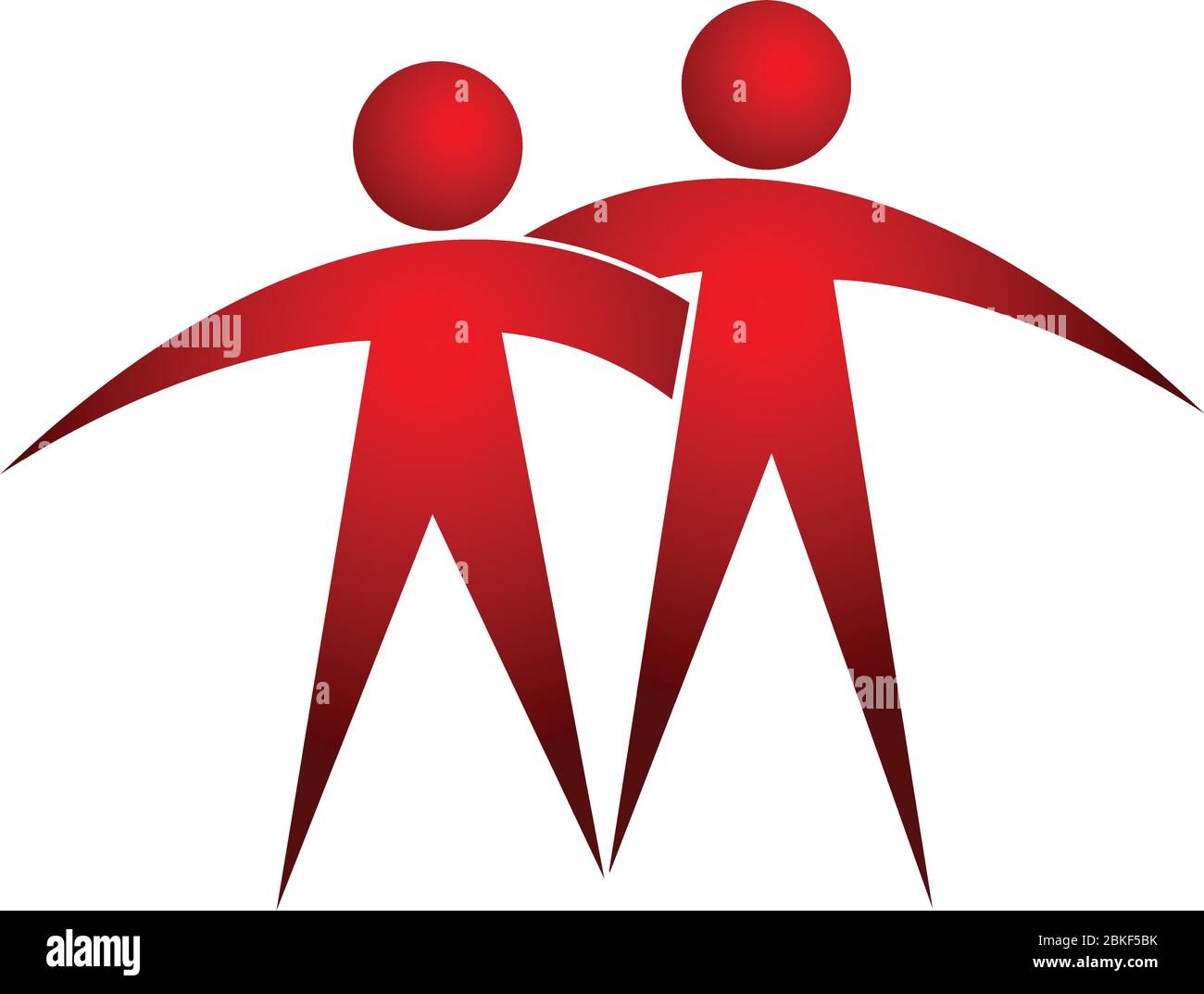 Illustration art of a couple logo with isolated background Stock Vector ...