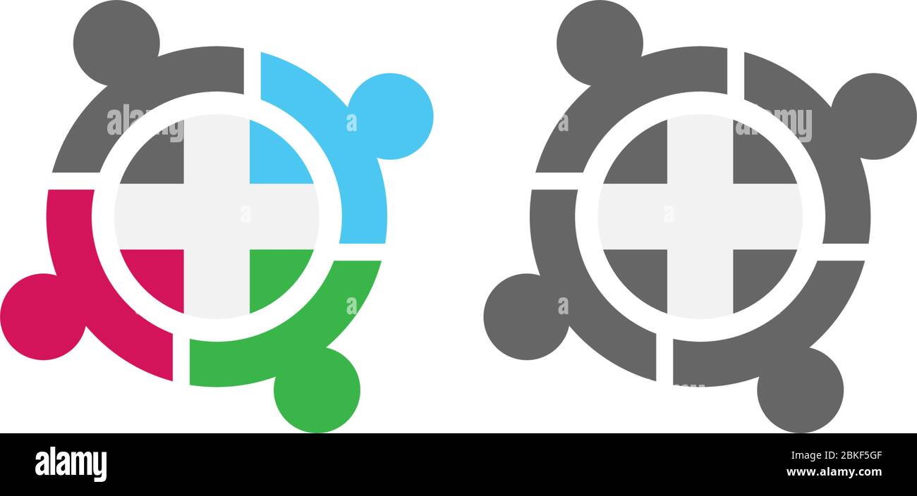Community care, Hospital care, Clinic care logo icon illustration Stock ...