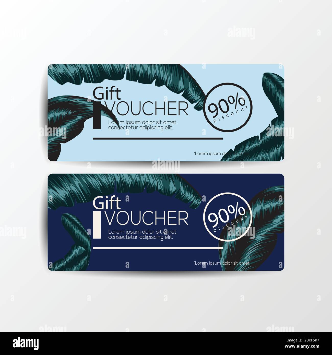 Vector illustration gift voucher card template and promotion sale ...