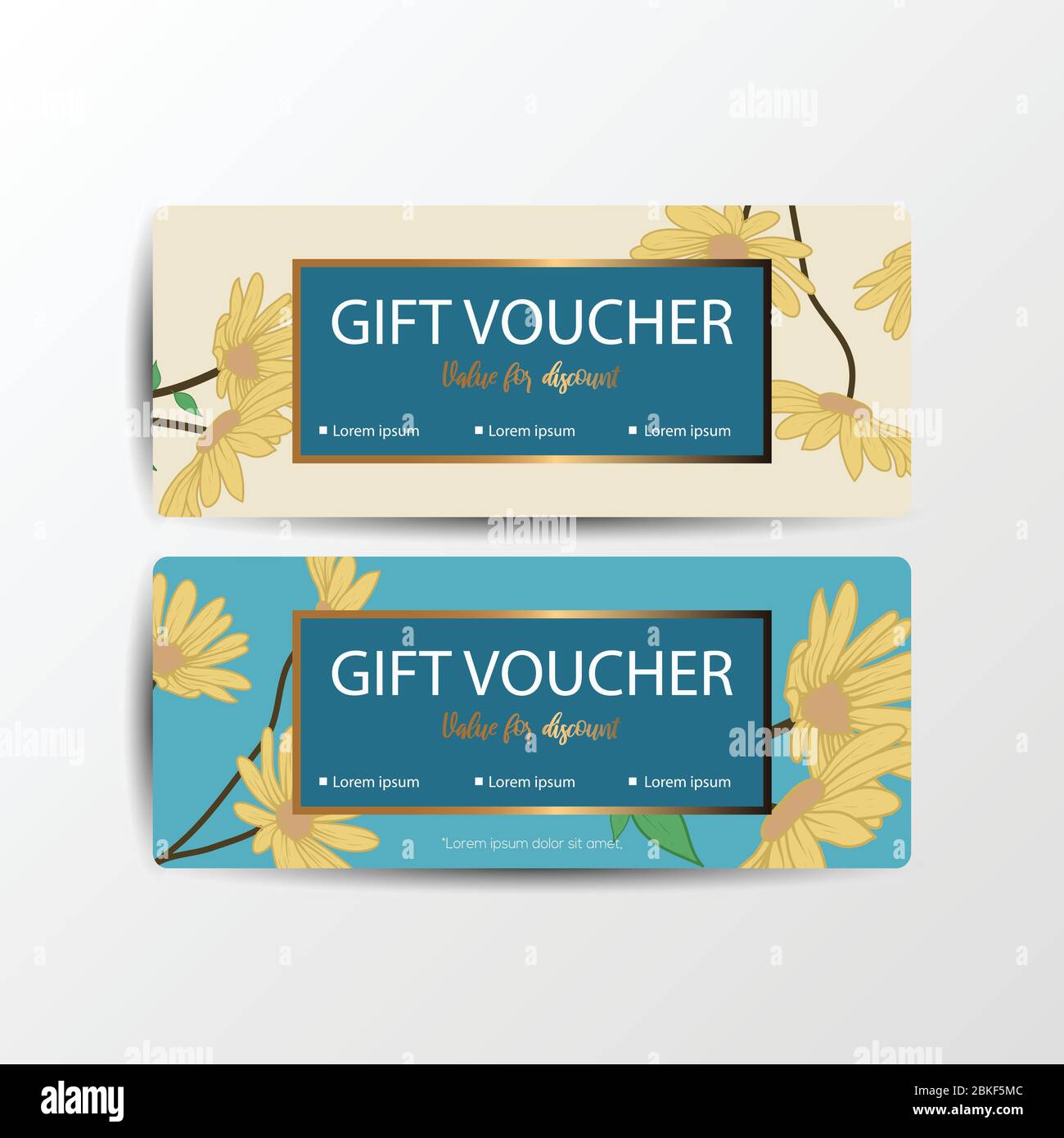 Vector illustration gift voucher card template and promotion sale ...