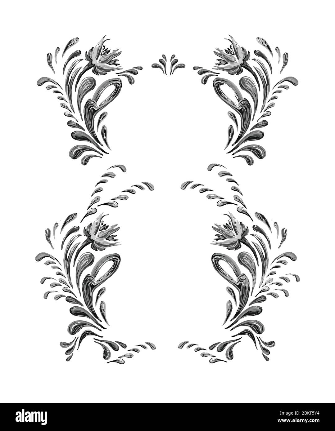 Abstract monochrome pattern. Hand-drawn pattern Stock Vector Image ...