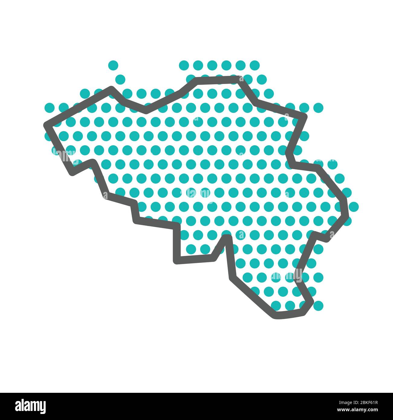 Belgium simple outline map with green halftone dot pattern Stock Vector Image & Art - Alamy