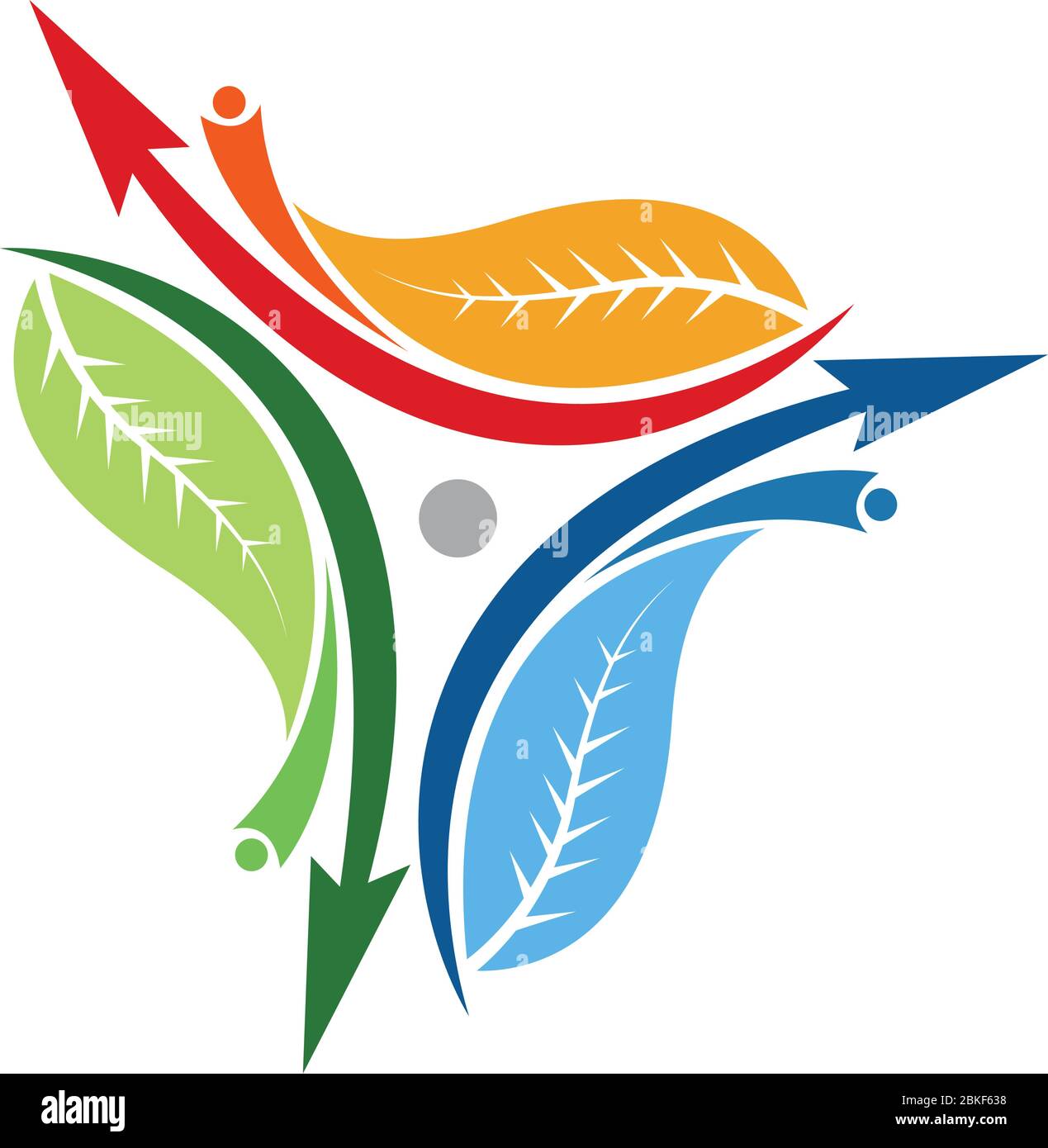 Illustration art of a arrow leaf logo with isolated background Stock ...