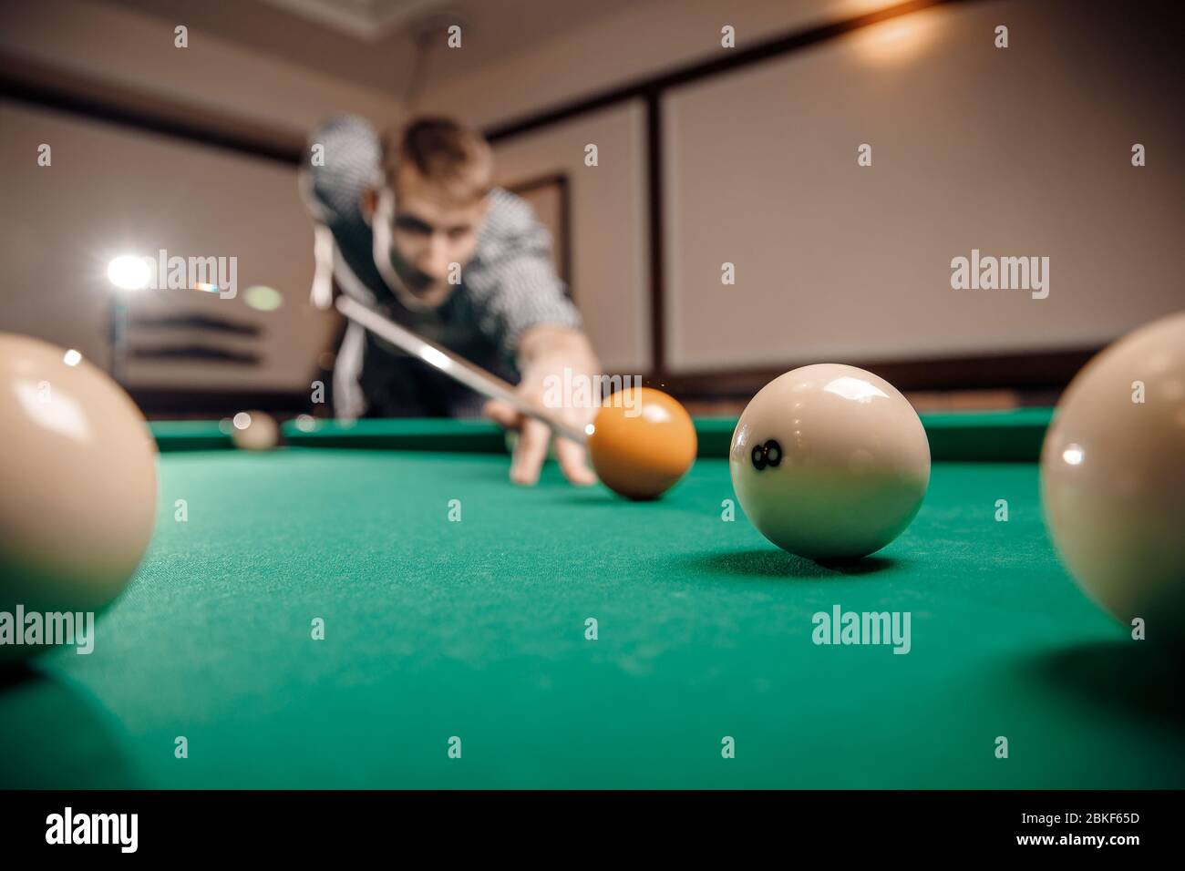 Russian billiards man plays billiards hi-res stock photography and ...