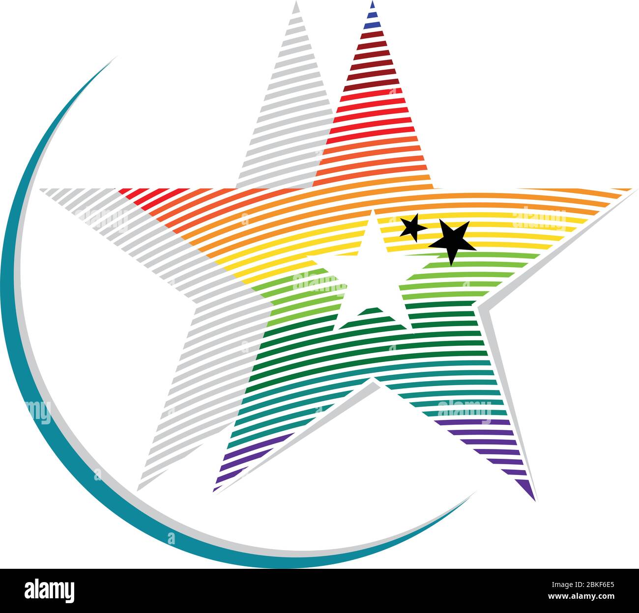 Illustration art of a star logo with isolated background Stock Vector ...