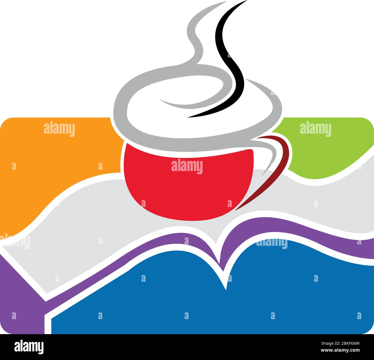 Illustration art of a tea time logo with isolated background Stock ...