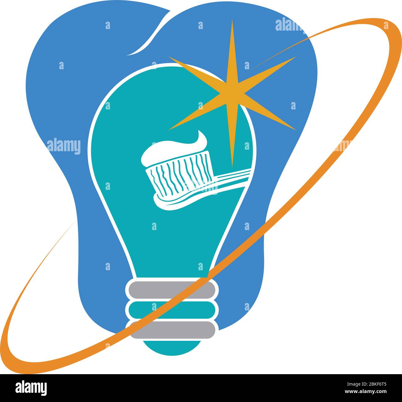 Illustration art of Smart Dental logo design with isolated background ...