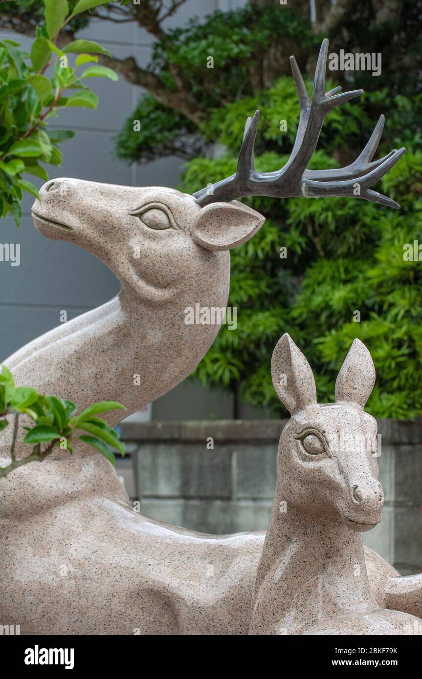 Deer sculpture, Kashima Jingu, Japan Stock Photo - Alamy