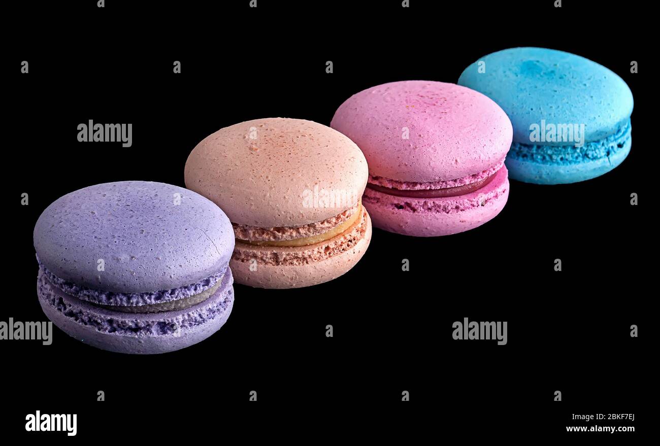 Four macarons in row hi-res stock photography and images - Alamy