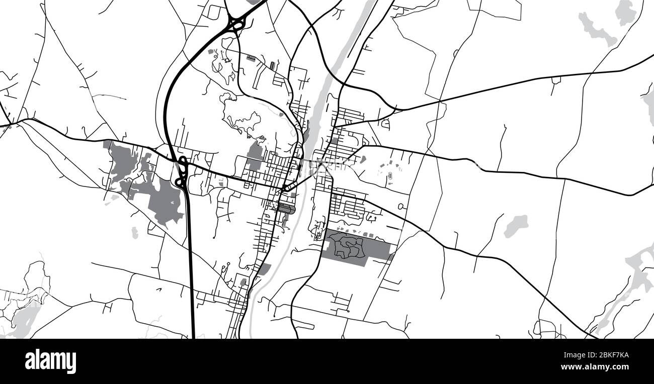 Urban vector city map of Augusta, USA. Maine state capital Stock Vector ...