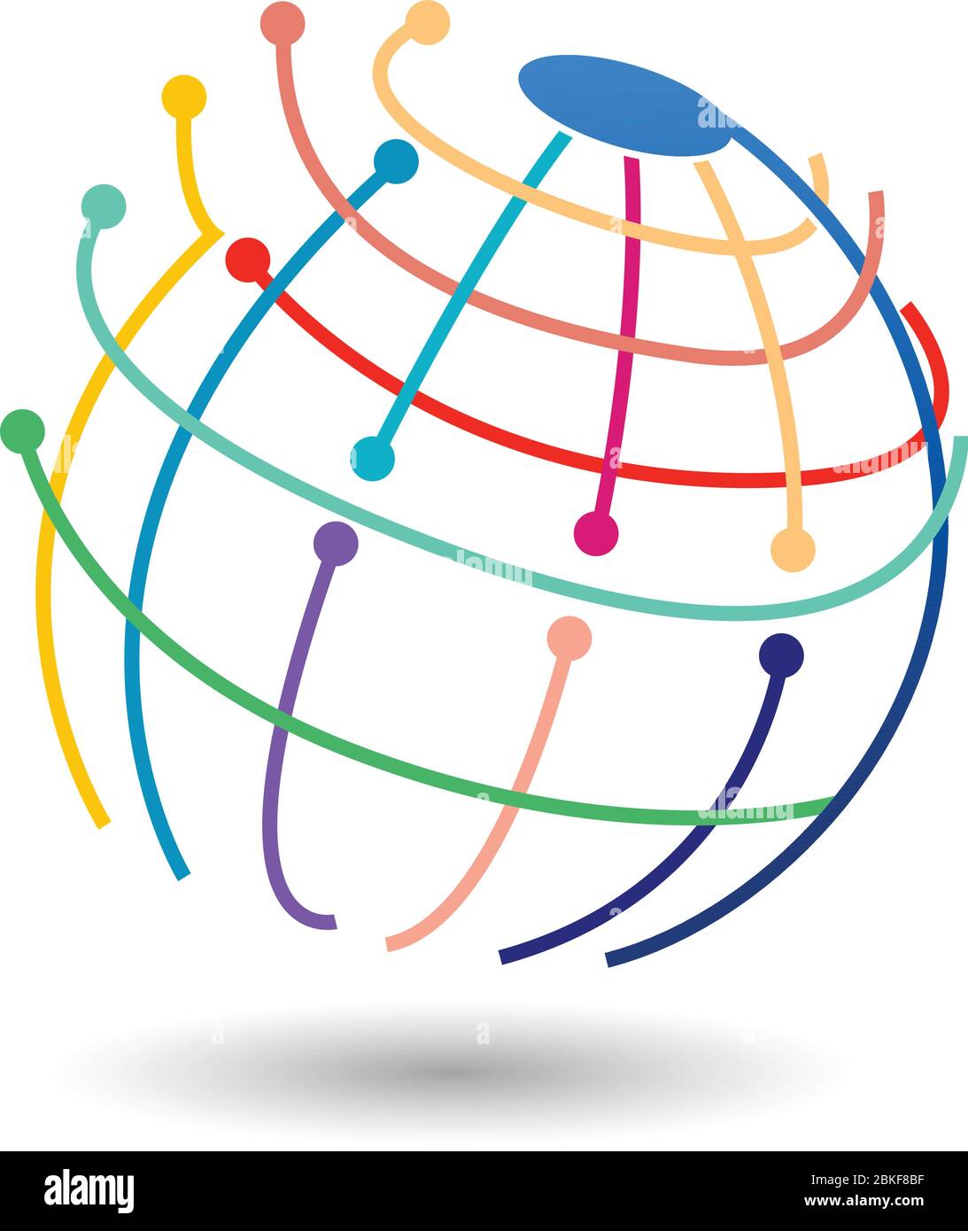 Illustration art of a globe logo with isolated background Stock Vector ...