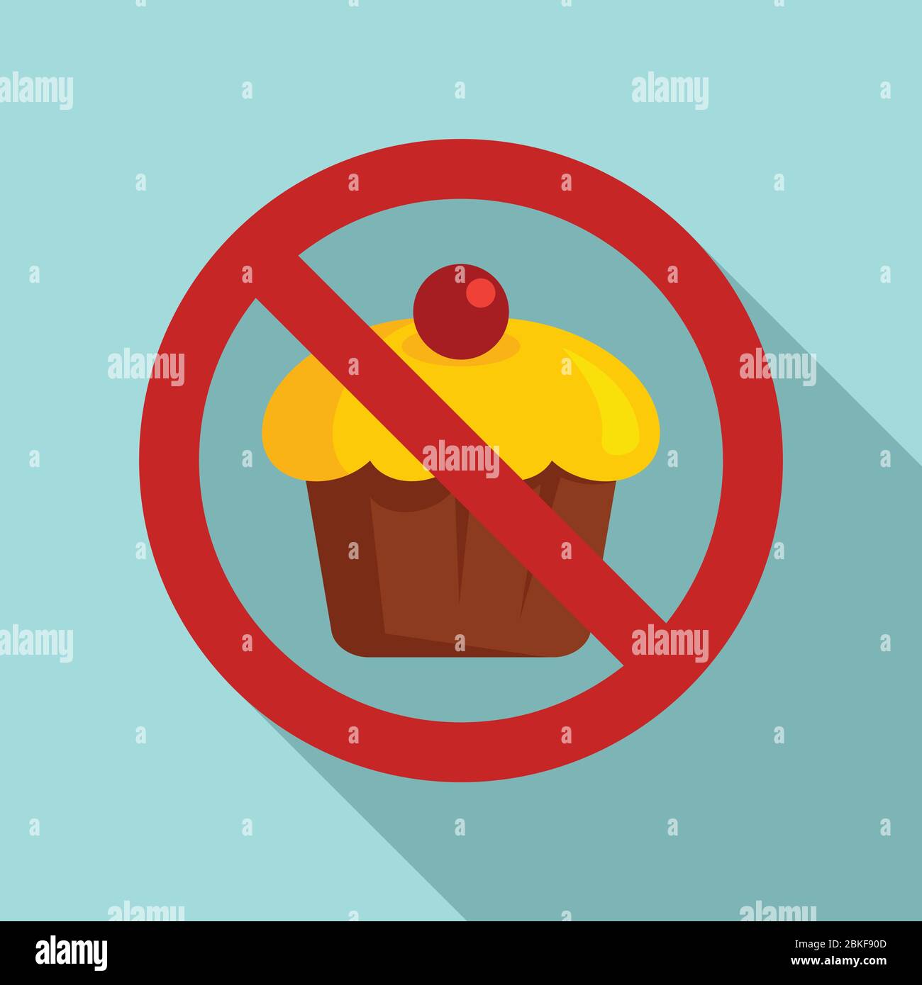 No sweet food illustration forbidden hi-res stock photography and ...