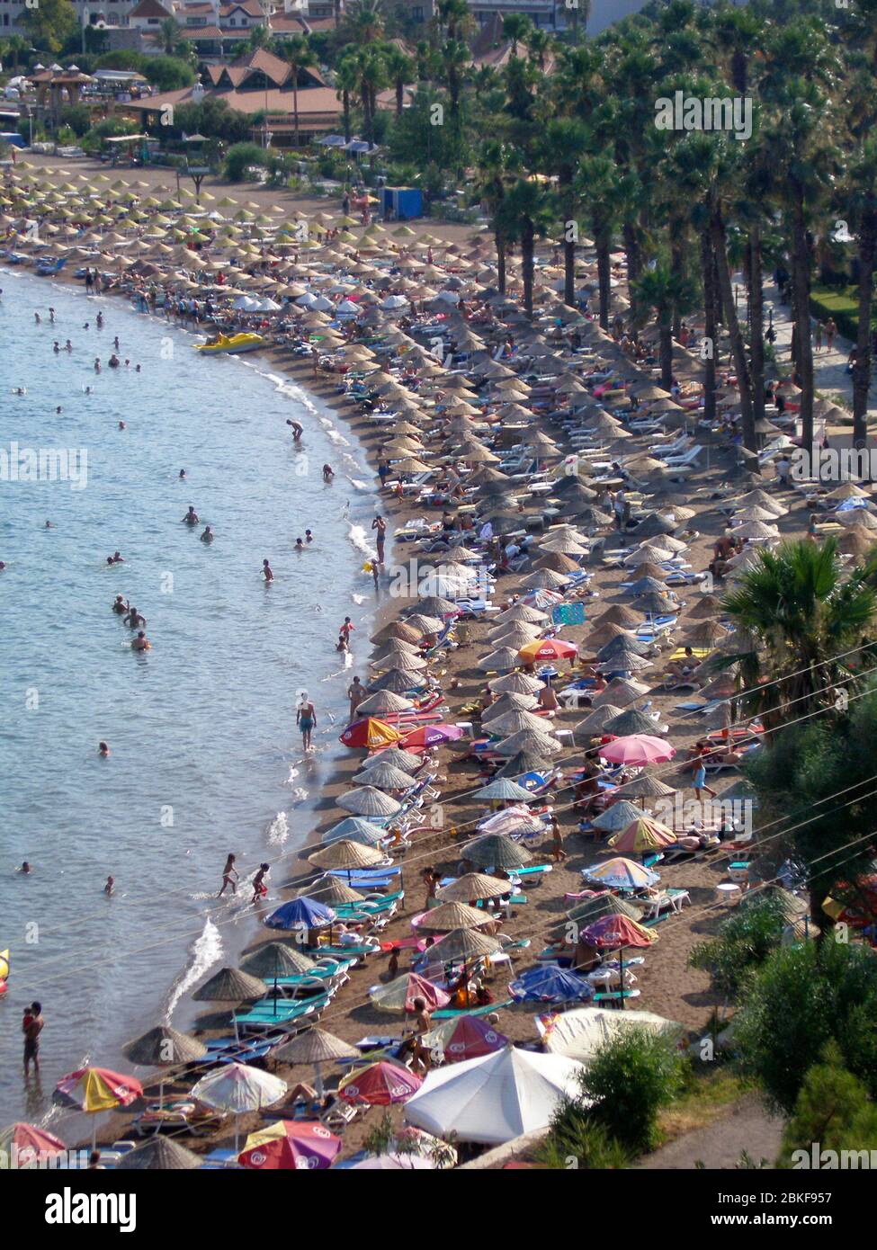 Crowded beach Marmaris Turkey Stock Photo - Alamy