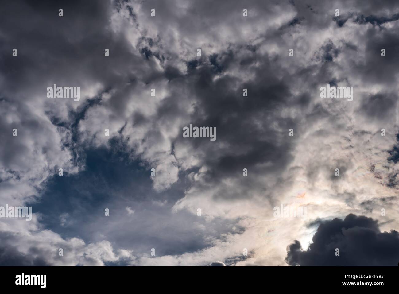 Beautiful sky with volumetric clouds, and the rays of the sun Stock ...