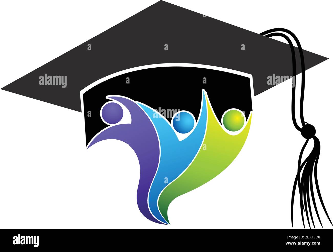 illustration art of graduation with isolated background Stock Vector ...
