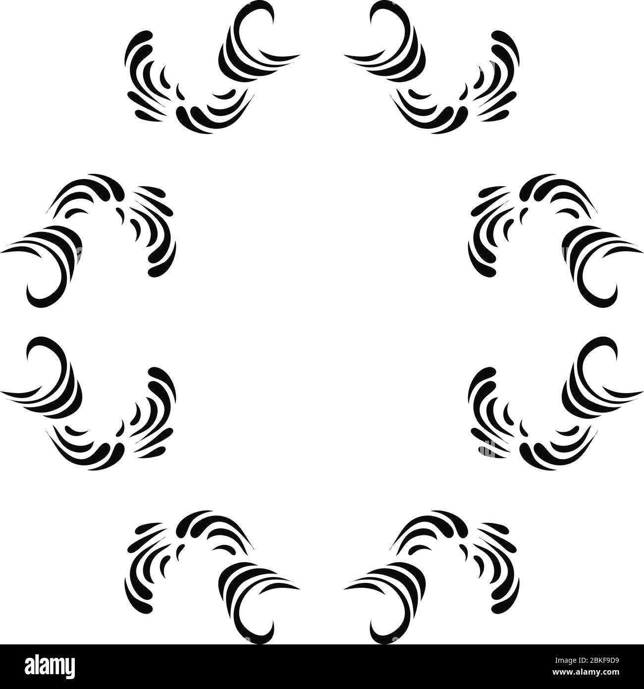 Clipart Flower Border Black And White Wave
