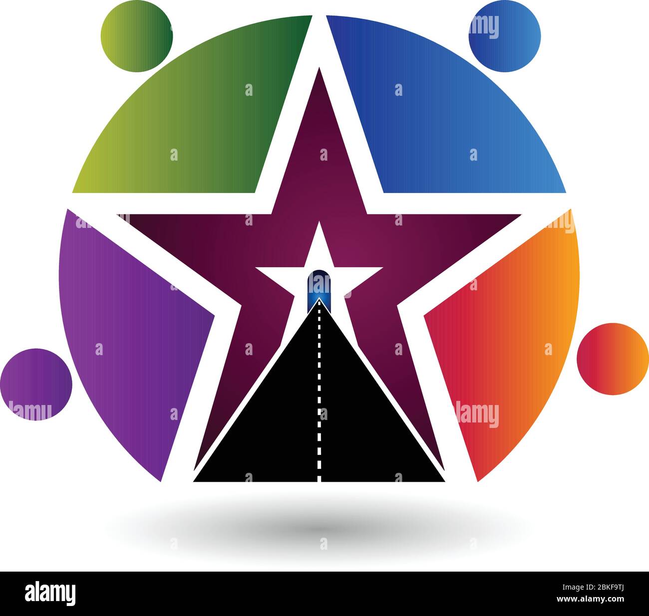 Illustration art of a way to aim star logo with background Stock Vector ...