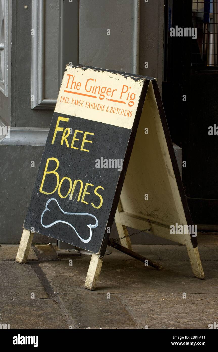 Free bones sign, Borough market, London, England,Southwark Stock Photo ...
