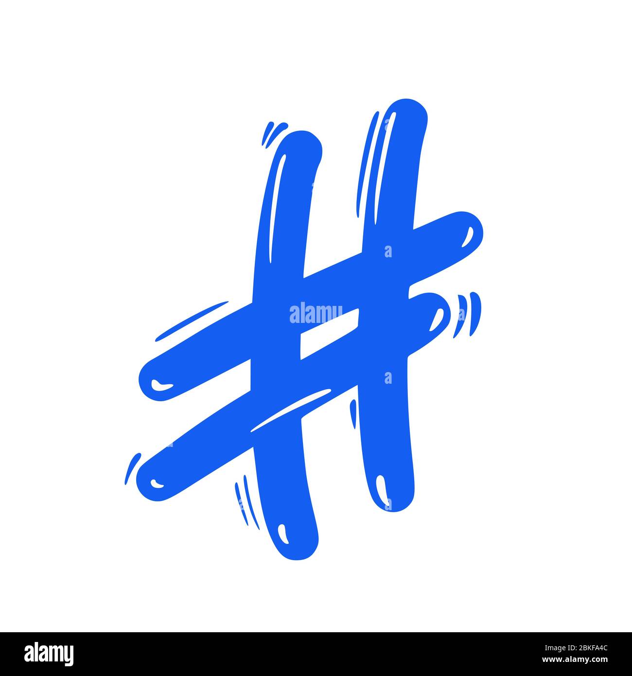 Hashtag or number sign isolated on white background. social media hash ...