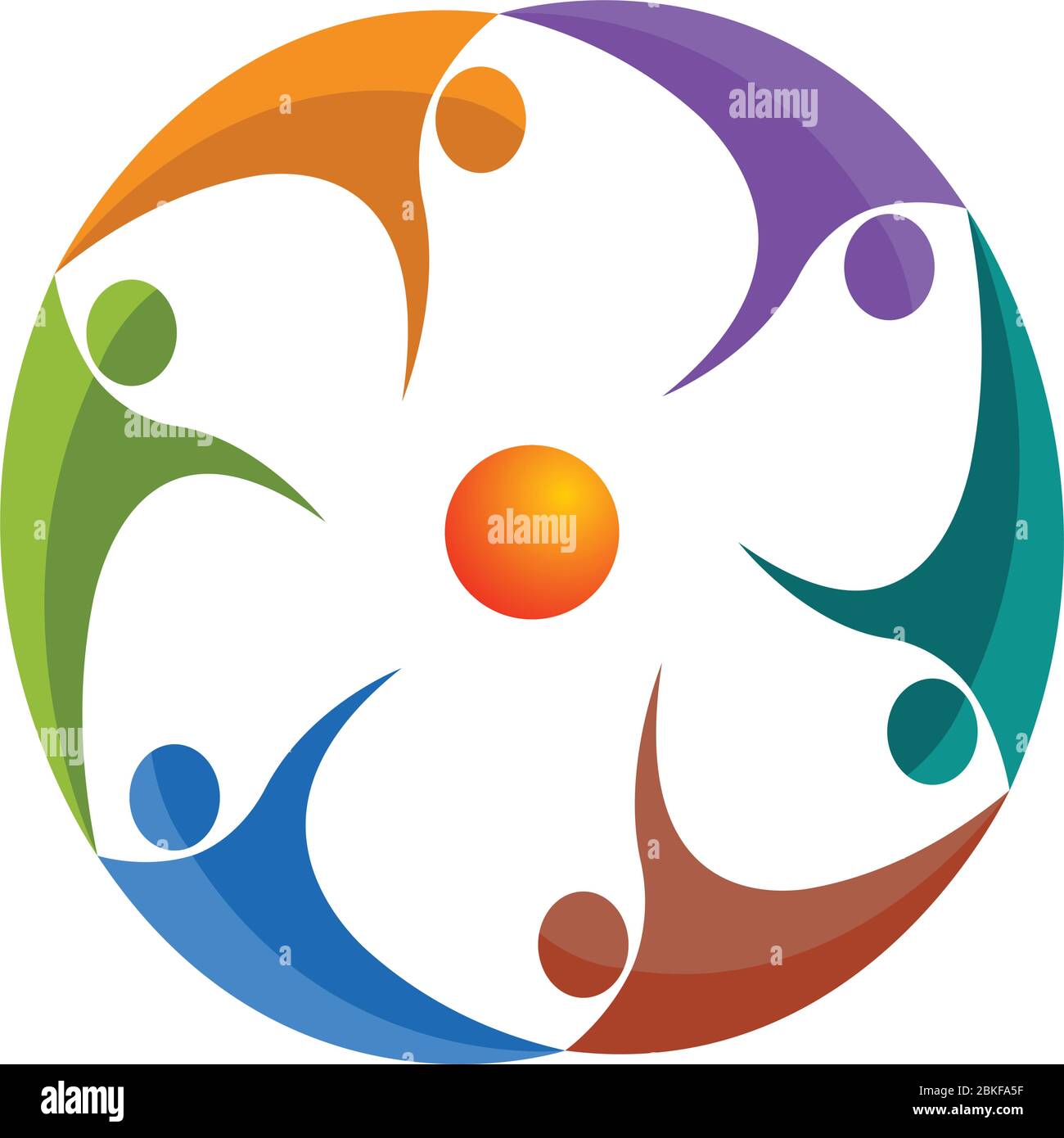 Illustration art of a peoples logo with isolated background Stock ...