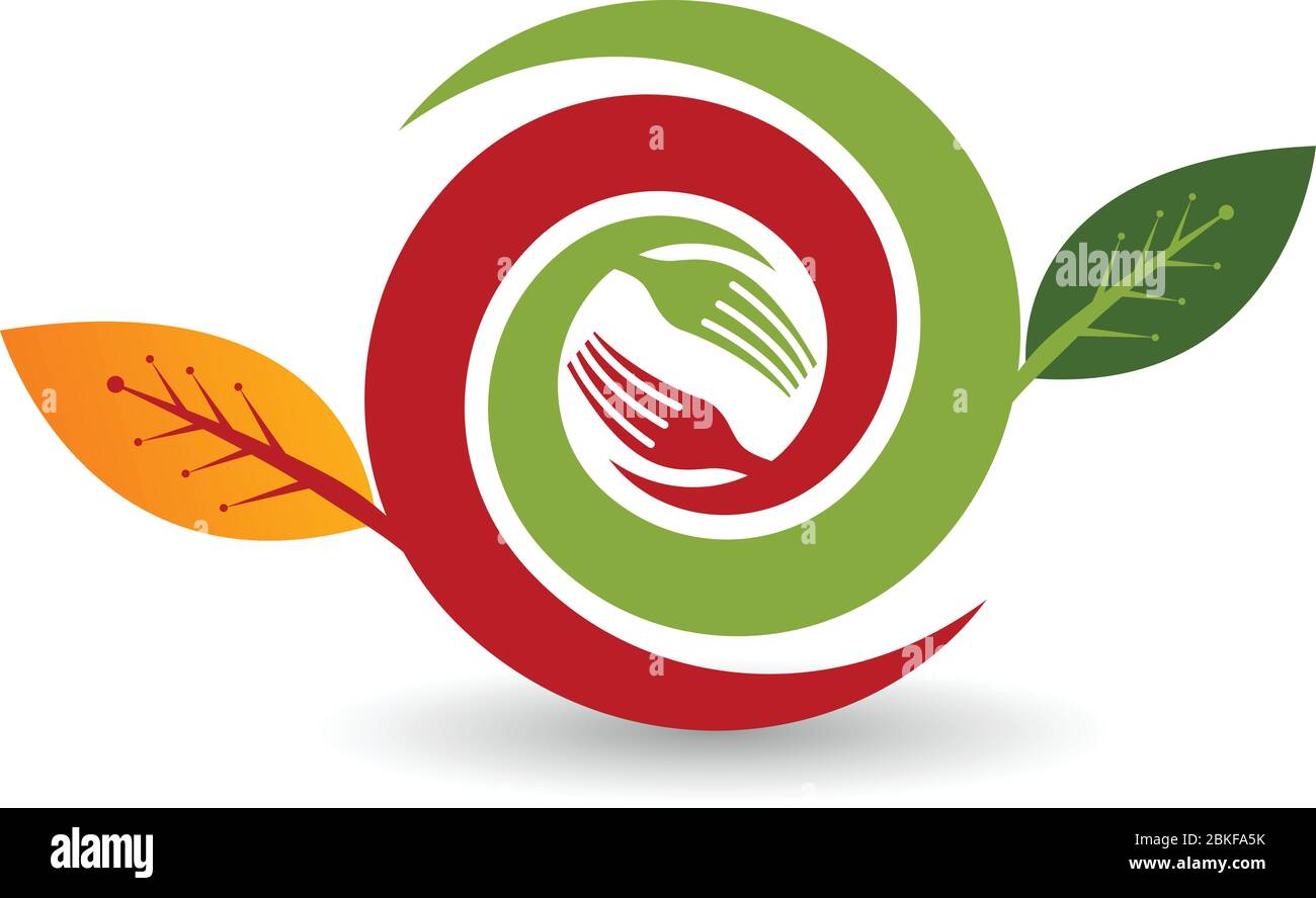 Illustration art of a Eco food logo with background Stock Vector Image ...