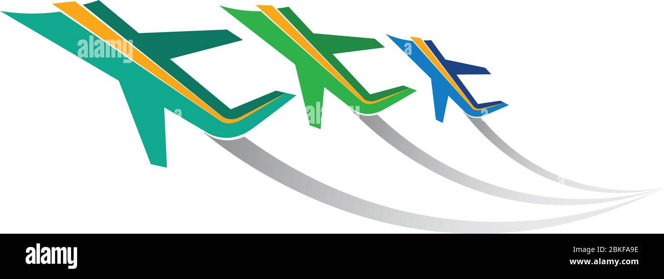 Illustration art of a plane logo with isolated background Stock Vector ...