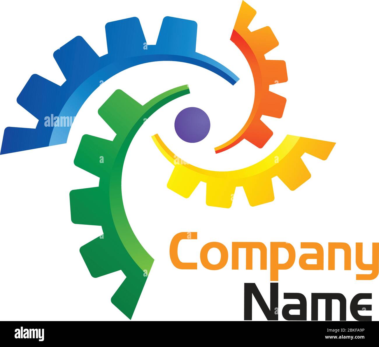 Gearwheel logo Cut Out Stock Images & Pictures - Alamy