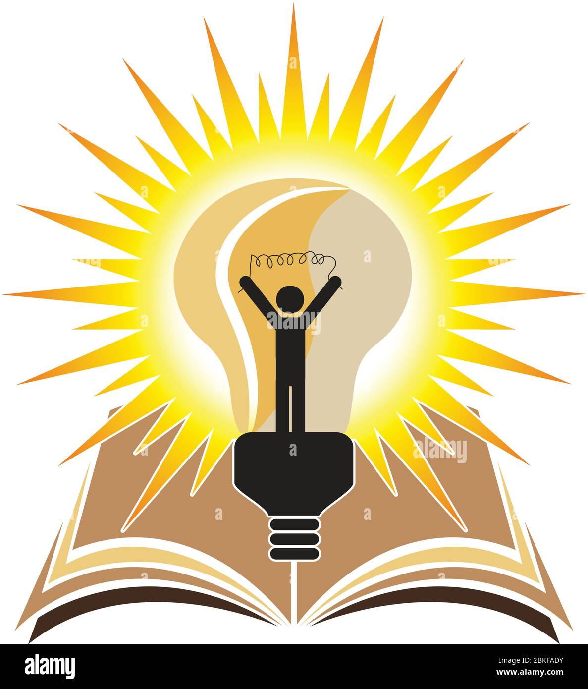 Illustration art of bright education with isolated background Stock ...