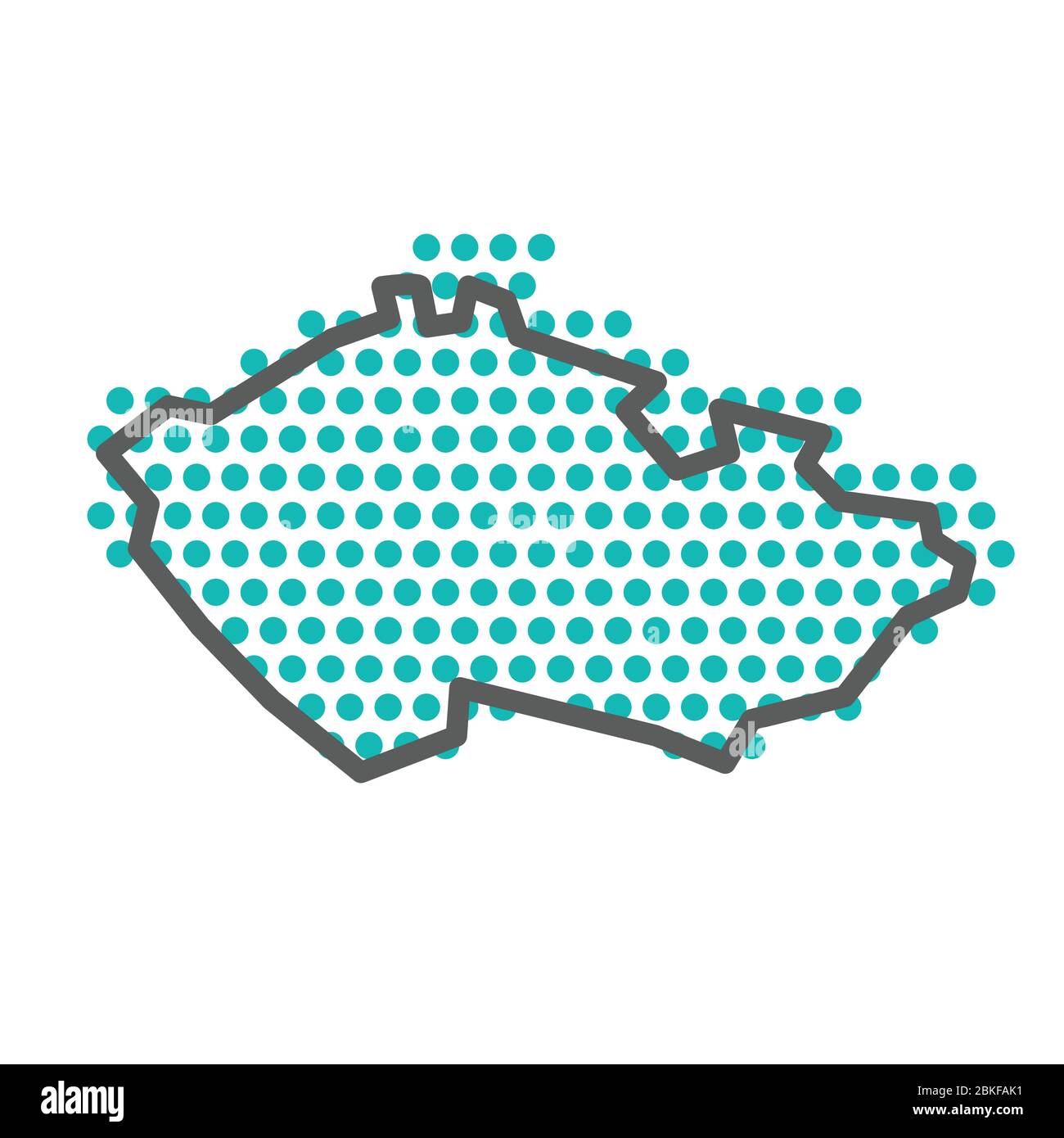 Czech Republic simple outline map with green halftone dot pattern Stock Vector Image & Art - Alamy