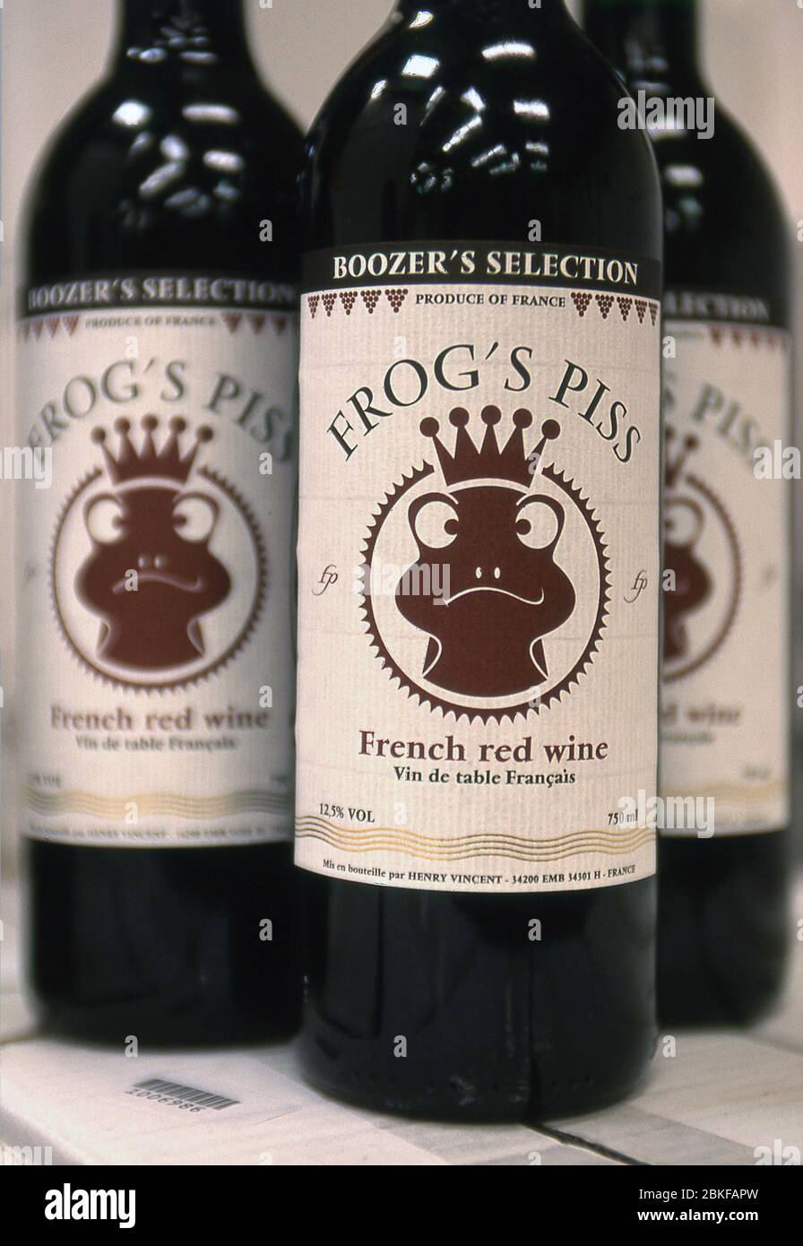 Frogs Piss French red wine a special for British Booze tourists in ...