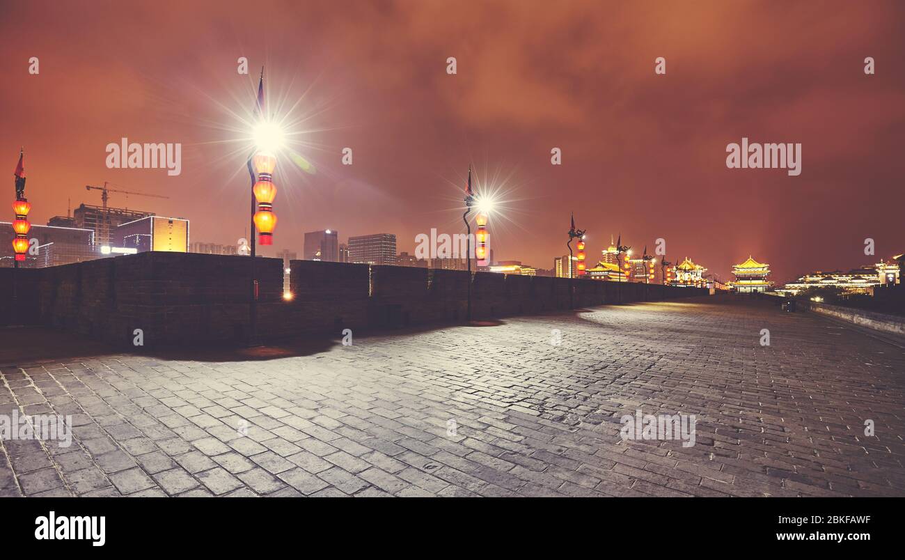 Xian View Night City China High Resolution Stock Photography and Images ...