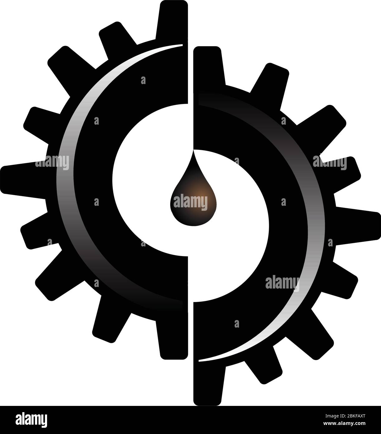 Illustration art of a gear oil logo with isolated background Stock ...