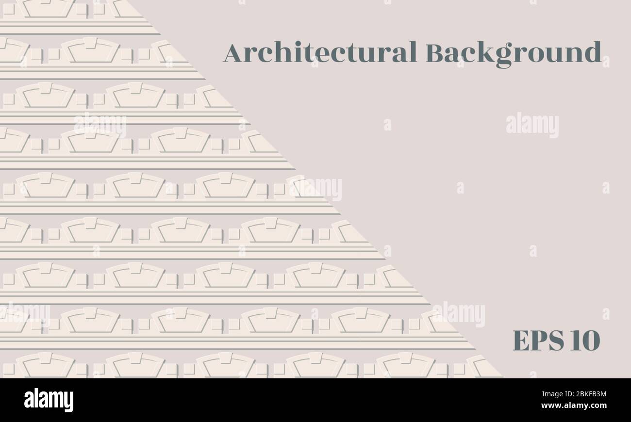 Architectural background with decorative belt with architectural ...