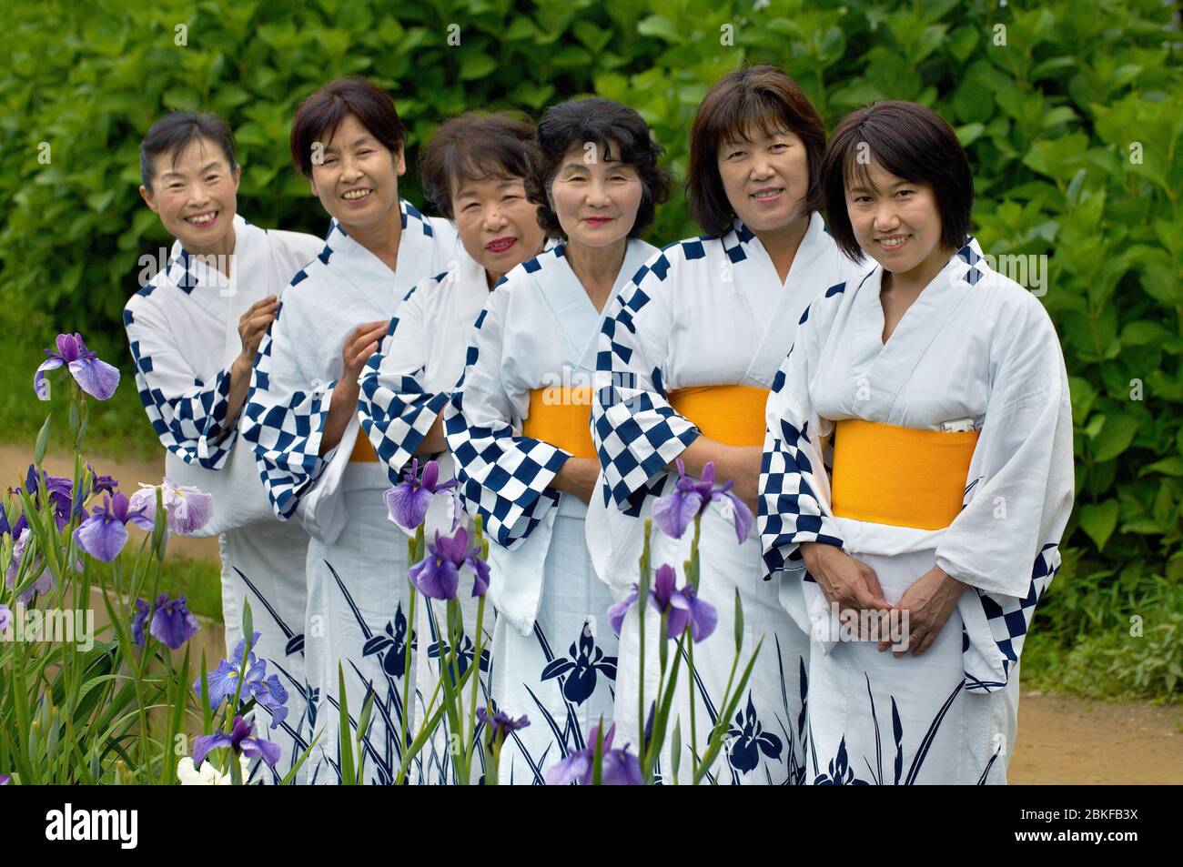 Dancers, Maekawa Iris festival, Itako City, Japan Stock Photo - Alamy