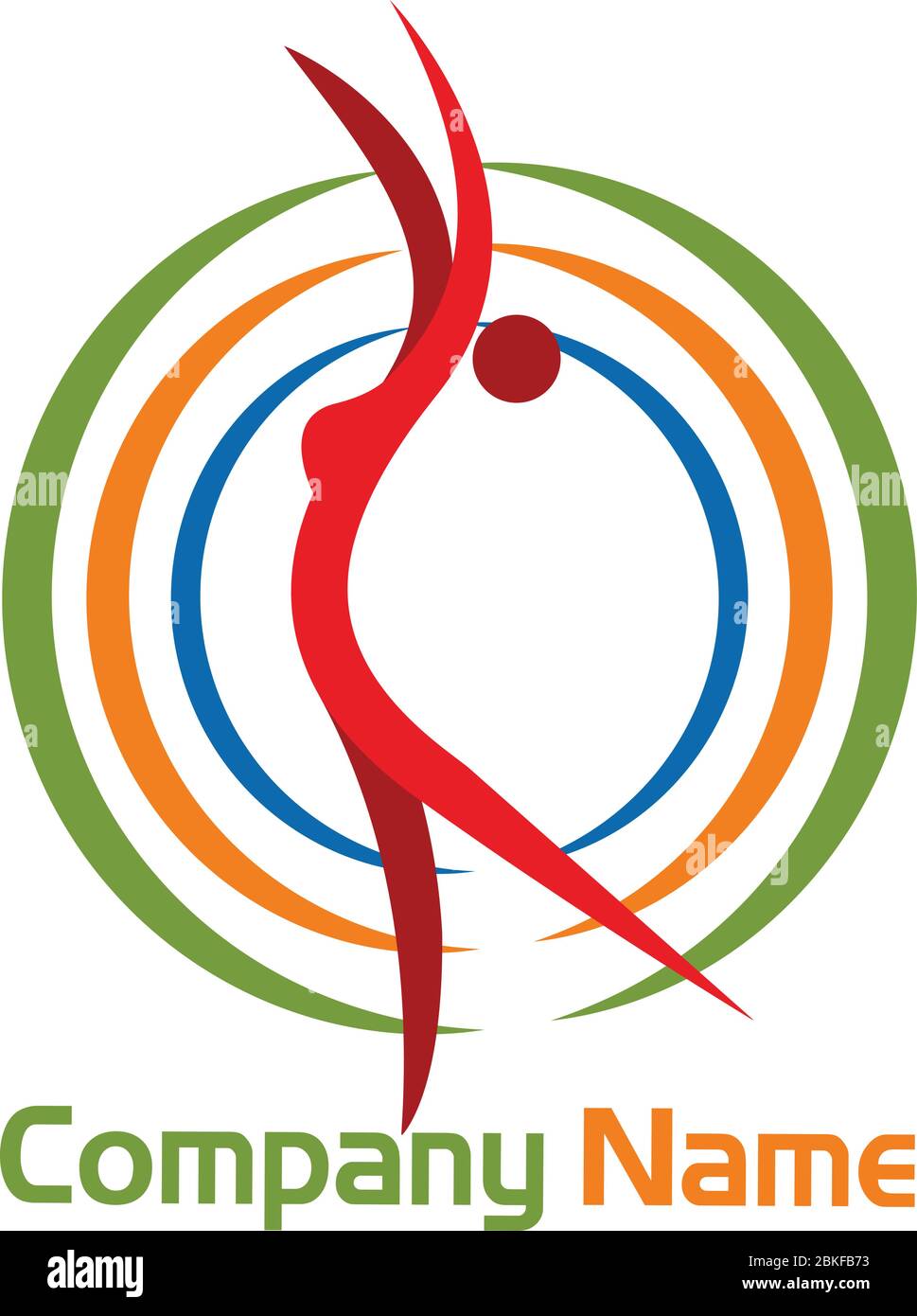 Illustration art of a dance logo with isolated background Stock Vector ...