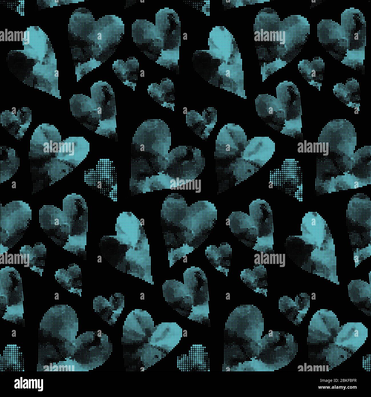 Seamless illustration dotted hearts hi-res stock photography and images ...