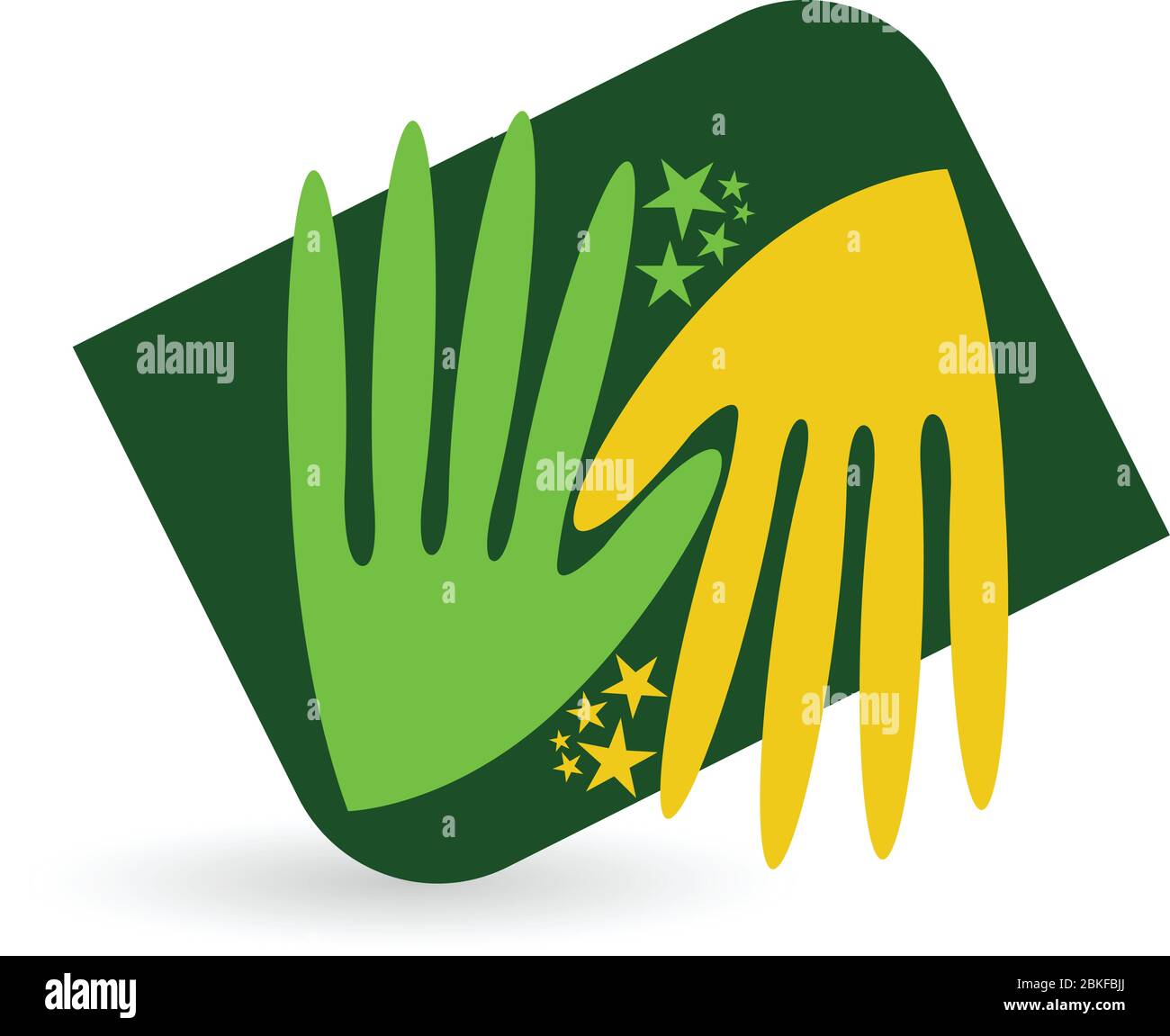 Illustration art of a hand logo with isolated background Stock Vector ...