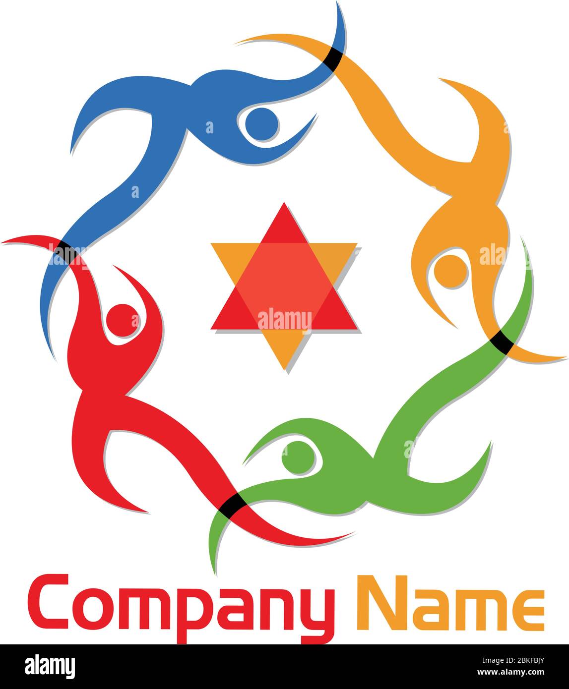 Illustration art of a star couple logo with background Stock Vector ...