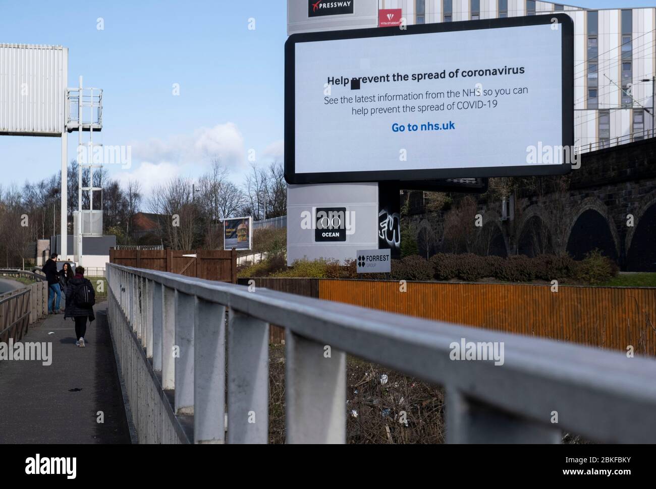 Information Billboards along Glasgow's expressway during the Covid-19 ...