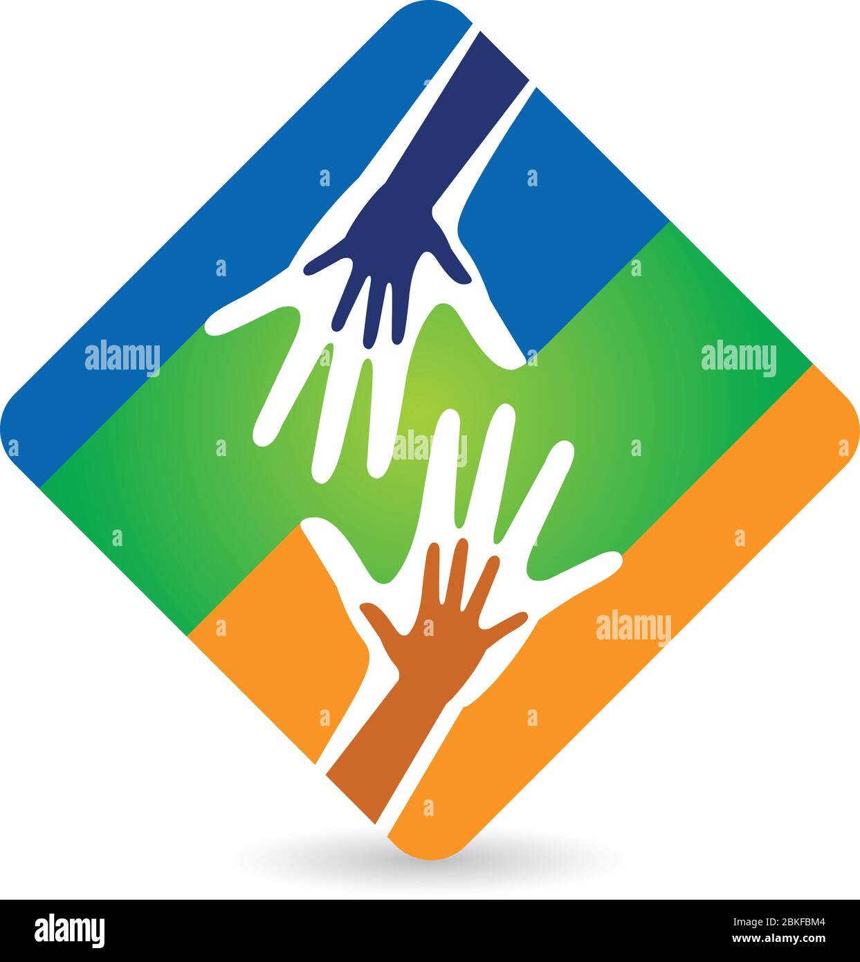 Illustration art of a hand logo with isolated background Stock Vector ...