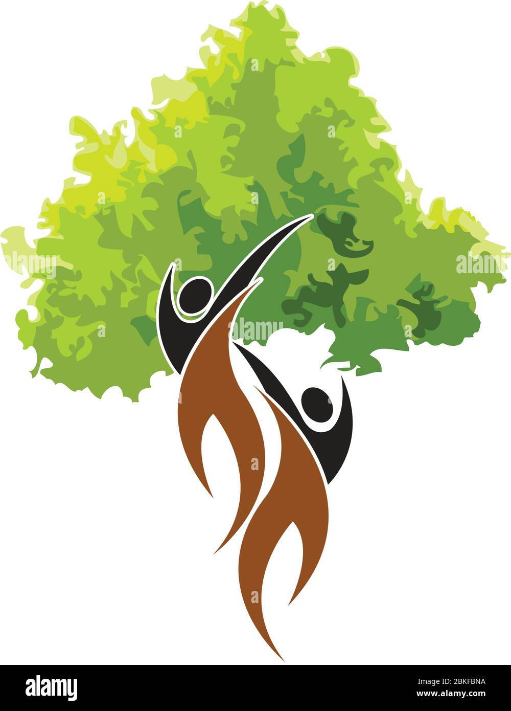 Illustration art of a couple tree with isolated background Stock Vector ...