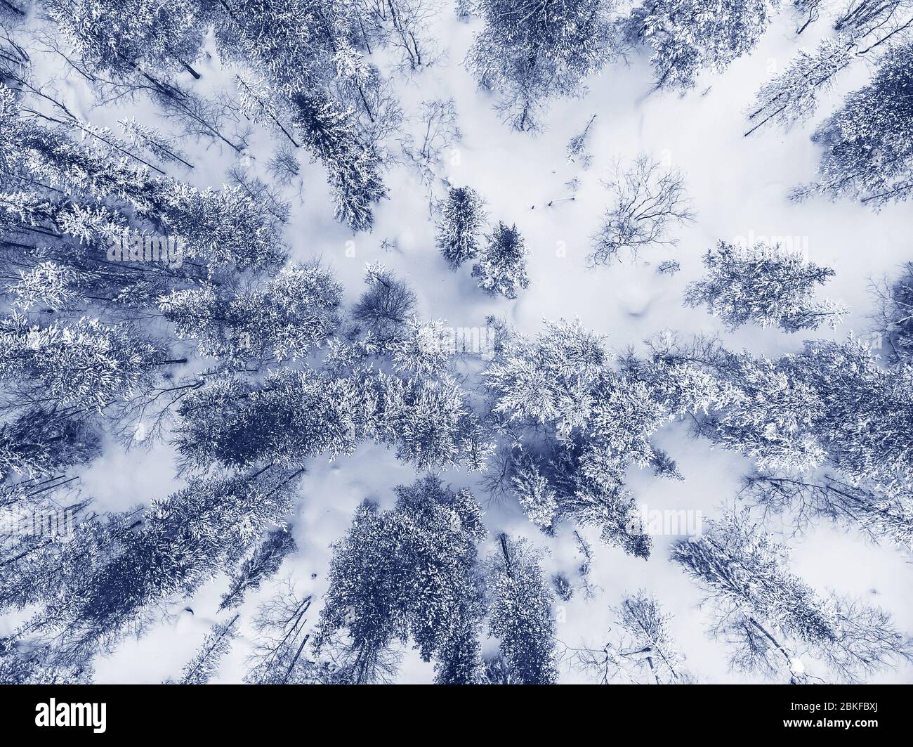 Breathtaking top view winding winter hi-res stock photography and ...