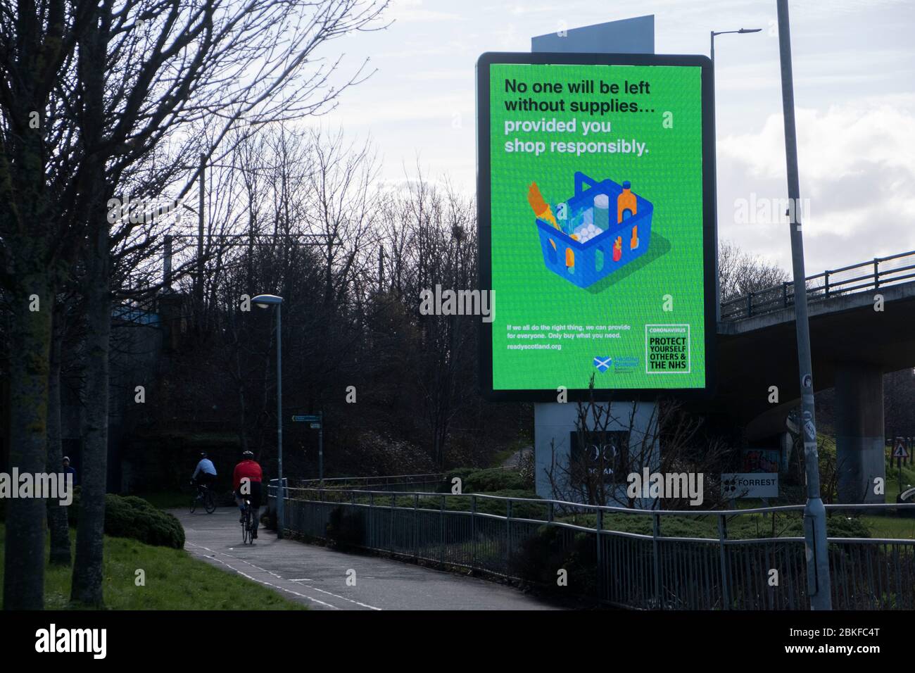 Information Billboards along Glasgow's expressway during the Covid-19 ...